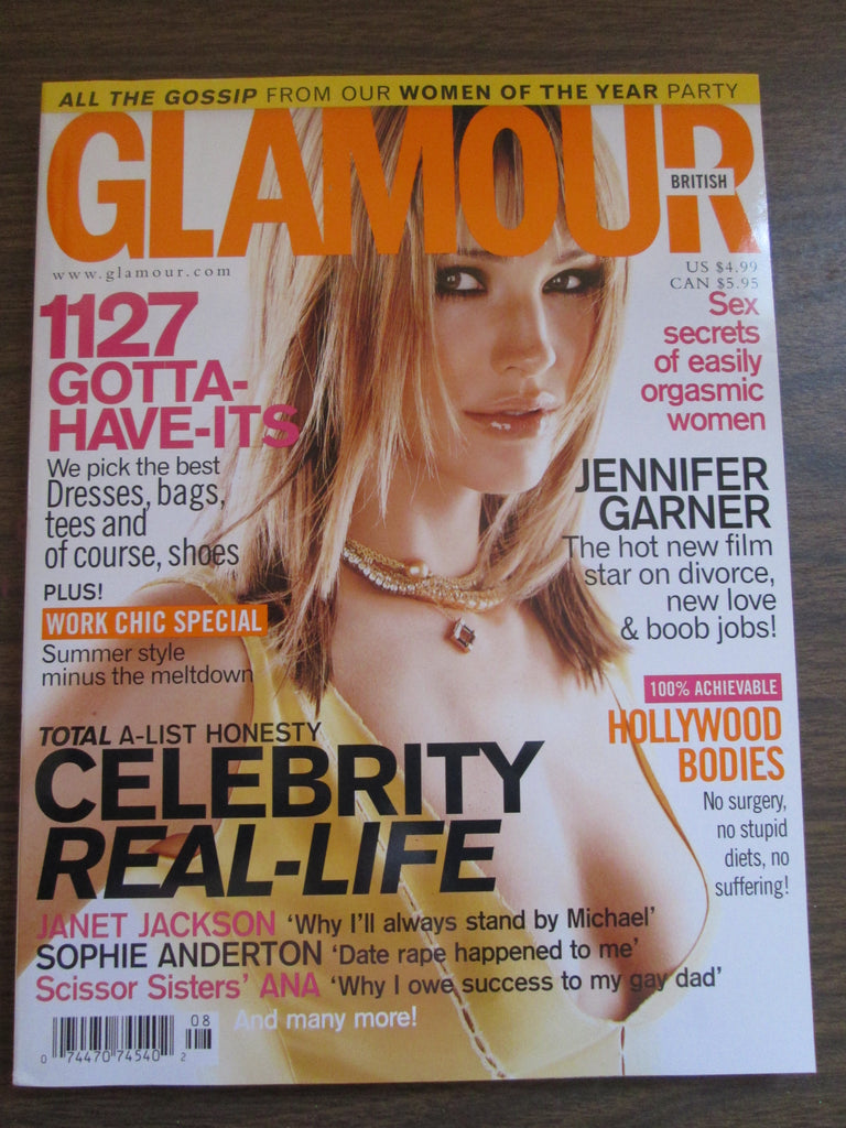 Glamour Magazine Jennifer Garner cover #41 Aug 2004 PB – Fun Stuff Super Store