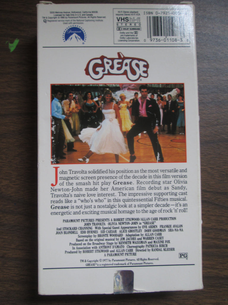 Grease VHS 1977 – Fun Stuff Super Store