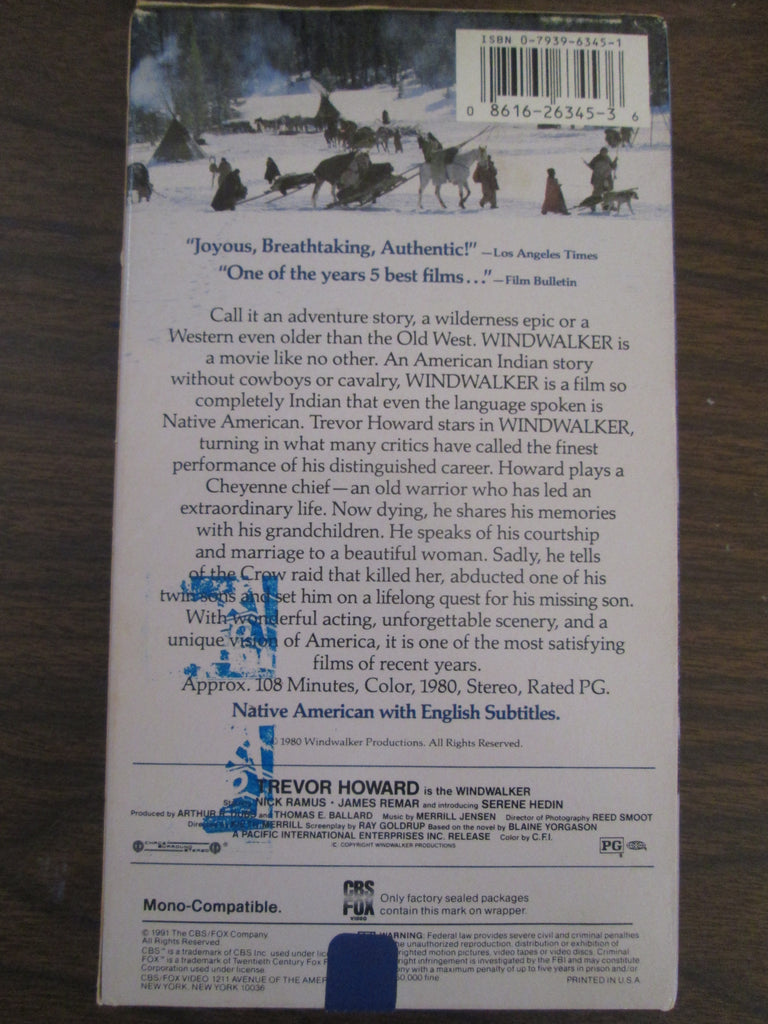 Windwalker Movie starring Trevor Howard in Native American with Subtit ...