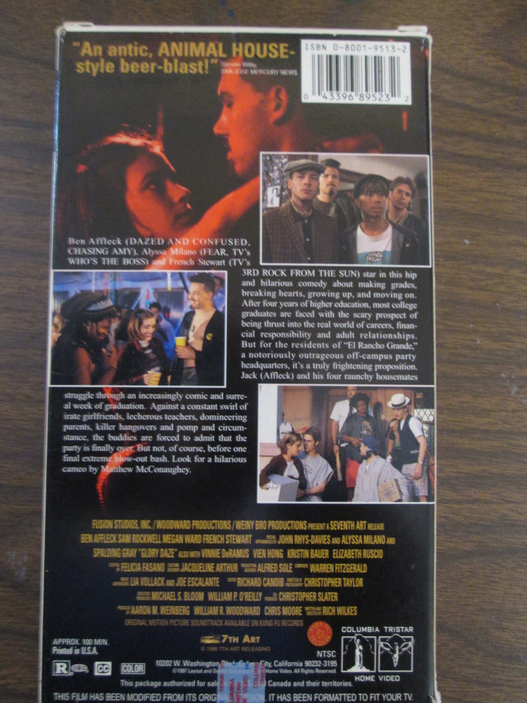 Glory Daze Movie starring Ben Affleck and Alyssa Milano VHS 1997 – Fun ...