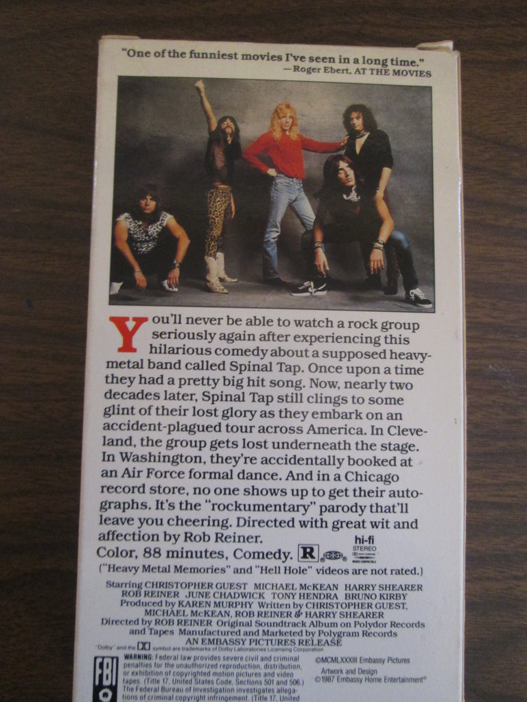 This Is Spinal Tap VHS 1987 – Fun Stuff Super Store