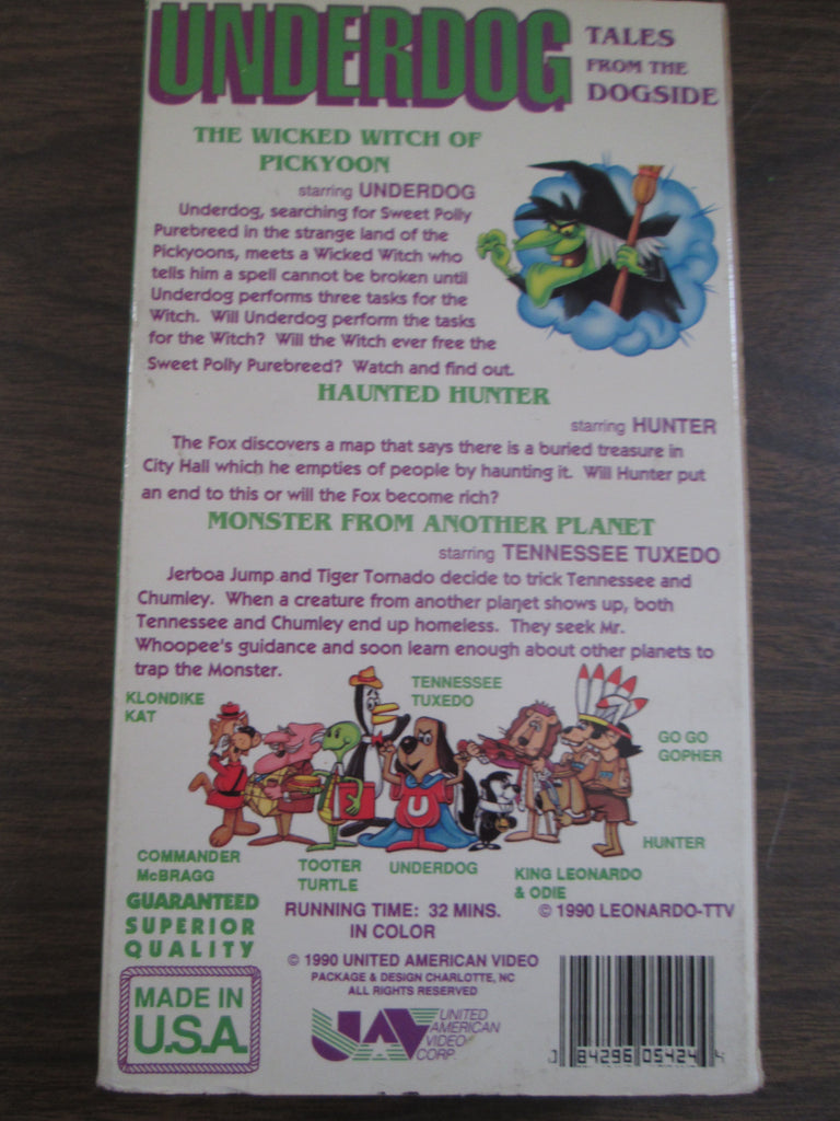 Underdog Tales from the Dogside VHS 1990 – Fun Stuff Super Store