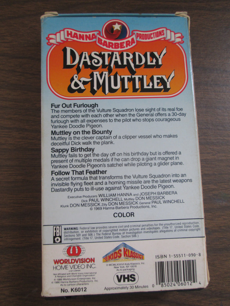 Dastardly & Muttley Hanna Barbera VHS 1986 – Fun Stuff Super Store