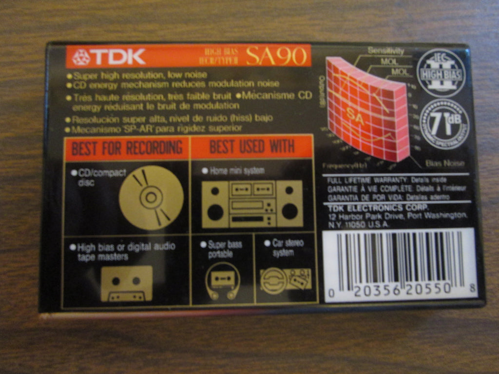 TDK SA90 High Bias Cassette Tape Sealed – Fun Stuff Super Store