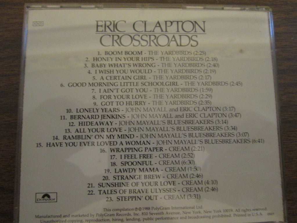 Eric Clapton Crossroads Disc 1 & Disc 2 CD Set 1988 – Fun Stuff Super Store