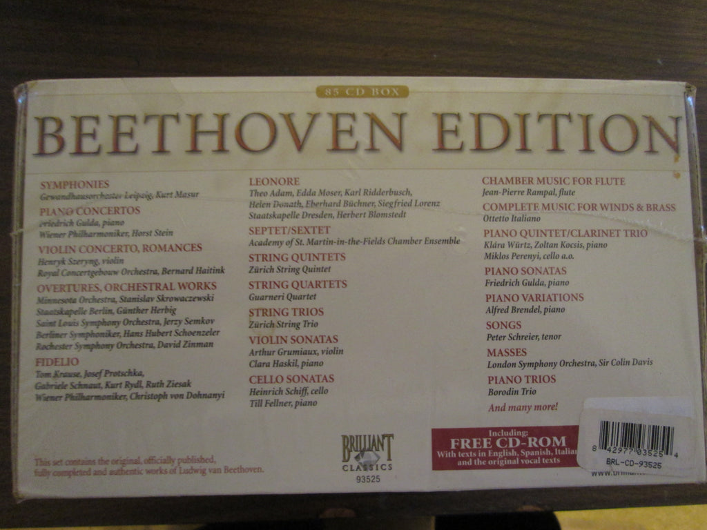 Ludwig Van Beethoven Complete Works 85 CD Box Sealed – Fun Stuff Super ...