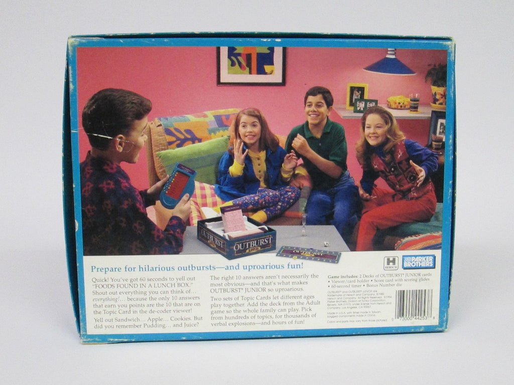 Outburst Jr Game (Parker Brothers)(1989) – Fun Stuff Super Store