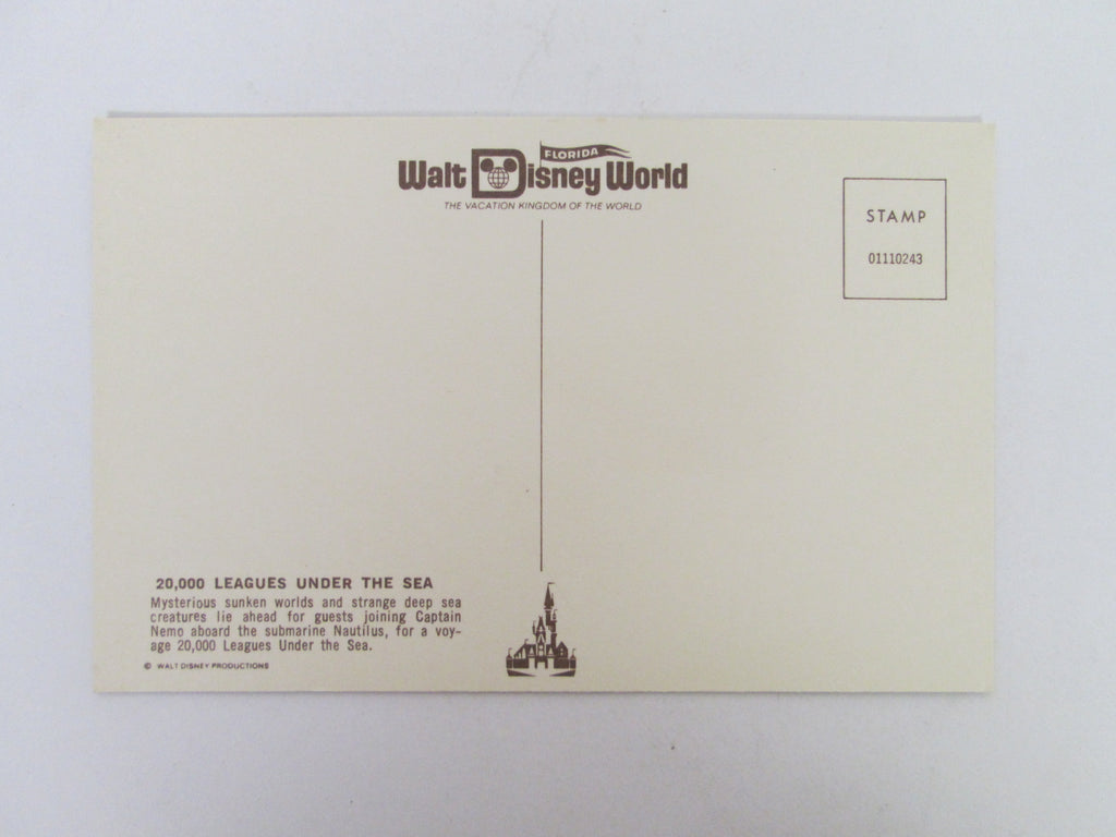 Vintage Disney Post Card 1970s 20,000 Leagues Under The Sea – Fun Stuff ...