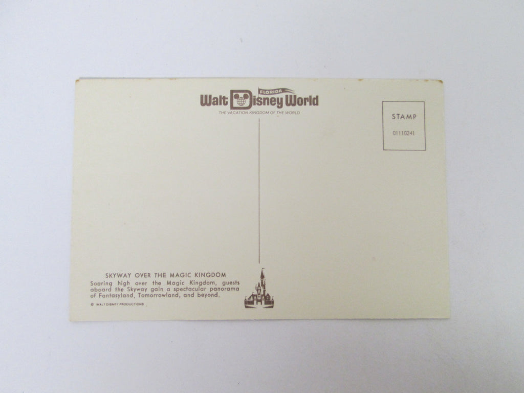 Vintage Disney Post Card 1970s Skyway Over The Magic Kingdom – Fun ...